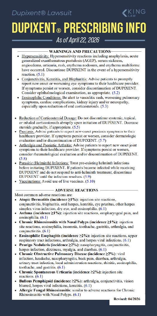Dupixent Lawsuit [2026 Update] | King Law