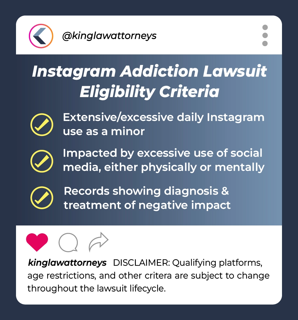Instagram Mental Health Lawsuit - June 2026 Update | King Law
